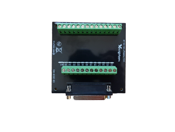 25 way D sub socket breakout terminal board – HobbyTrax